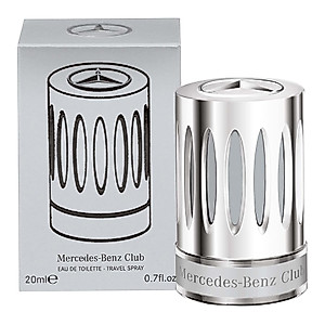 Mercedes-Benz Club - Fragrance For Men - Notes Of Grapefruit, Cardamom And Dry Wood - Refreshing, Warm, Woodsy Blend - Suitable For Any Occasion - Long Lasting Wear - 0.7 Oz EDT Mini Spray