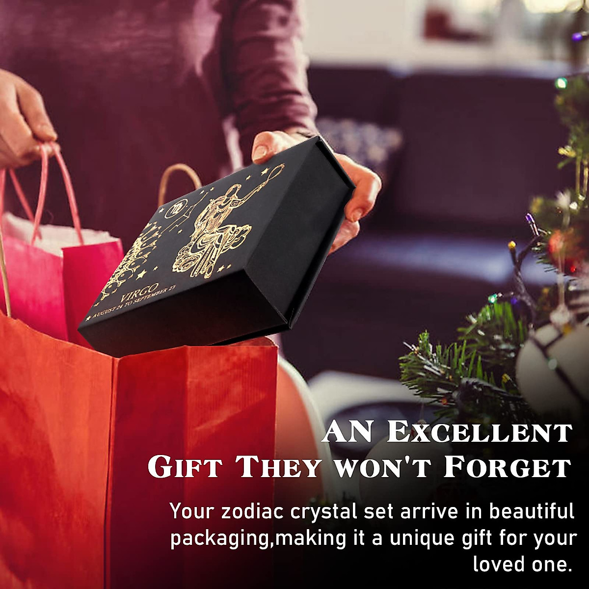 GolbalJew Taurus Crystals Gift Set, Zodiac Signs Healing Crystals Birthstones with Horoscope Box Set Taurus Astrology Crystal Bracelet Healing Stones Gifts