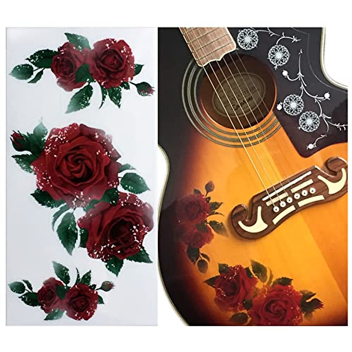 Layer Graph Stickers For Guitars & Bass - English Rose