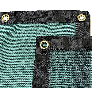 90% Green 6ft x 8ft High Density Fabric Shade Sun Shade Cloth Shade Mesh Canopy Taped Edge with Grommets for Garden Patio, 12pcs Bungee Balls Ropes Included