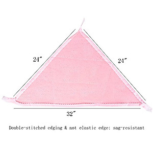 Stuffed Animal Storage Hammock, Powkoo Small Toy Hammock Storage Net Organizer for Bathtub, Bedroom, Small Soft Toys, Teddies (Pink)