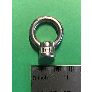 US Stainless 4 Pieces Stainless Steel 316 Lifting Eye Nut 1/4" UNC Marine Grade Pitch of 20