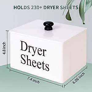Dryer Sheet Holder, Dryer Sheet Dispenser, Wood Dryer Sheet Container Box For Laundry Room, Rustic Dryer with Lid, Farmhouse Home Decor Organizer,Fabric Softener Storage Bin