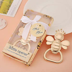 Set of 24 Beer Bottle Openers for Baby Shower Favors/Souvenirs,Bee Theme Party Favors for Baby Shower Birthday Decorations,Bumble Bee Party Favors Bee Party Supplies (24, Gold Bee)