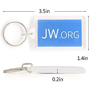 Rectangle Jw.org No Blood Double Sided Key Chain for Jehovah's Witnesses-20 Pieces Pack