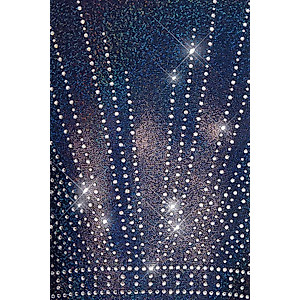 Destira Gymnastics Leotards for Girls, Hollywood - Premium Hologram Fabric w/Dazzling Rhinestone Crystals - Dance, Cheer, Yoga, & More, Child Medium (8)