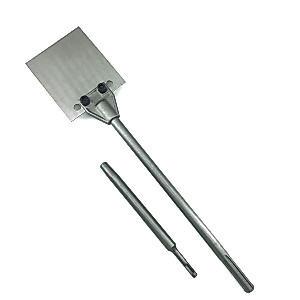 SPKLINE 5 Inch Wide SDS Floor Scraper Set Tile & Thinset Scaling Chisel Thinset Scraper Adhesives Remover Wall Scraper Fits SDS-Plus & SDS-Max Rotary Hammer, Chipping Hammer Drills, Demolition Hammers