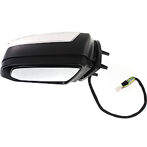 Kool Vue Driver Side Power Heated Mirror for Mercedes Benz ML350 GL450 GL550 ML550 ML63 AMG 2009-2010 Power Fold With Signal Light, Memory & Puddle Lamp Paintable