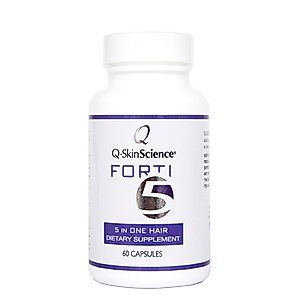 Quintessence Forti5 Hair Growth Nutritional Supplement and Vitamins with 5 Plus1 Key Substances, 1 Month Supply - 60 Caps.