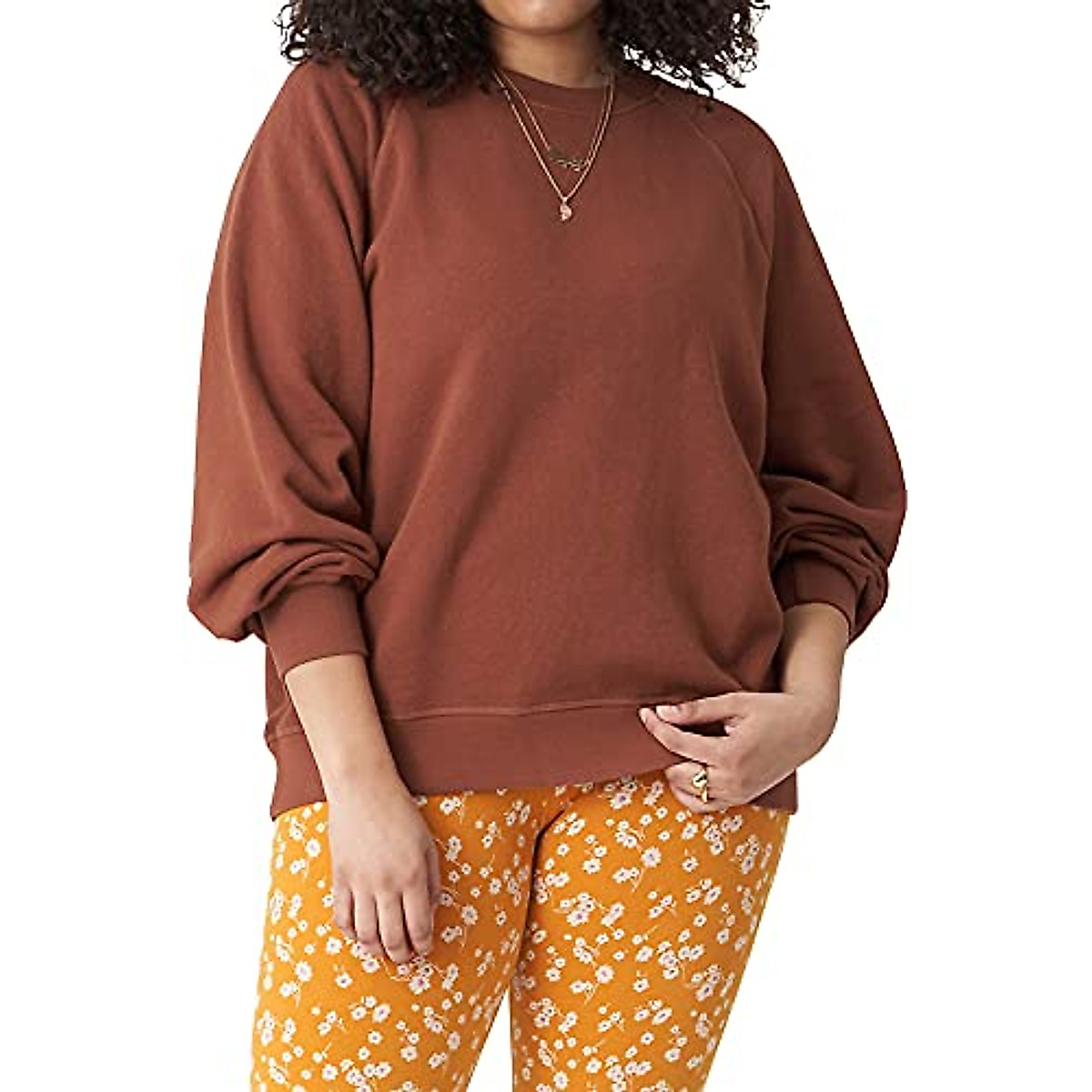 Bandier x Sincerely Jules_The Juniper Crew Neck Sweatshirt Sunbaked-M