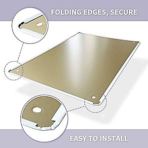 ANJOOY Metal Tin Signs Chicken Warning Sign Danger Keep Gate Closed - No Matter What The Chickens Say - Funny Gag Gifts for Chicken Fan Lovers Indoor Outdoor Chickens Plaque Wall Decor Art 8"x12"