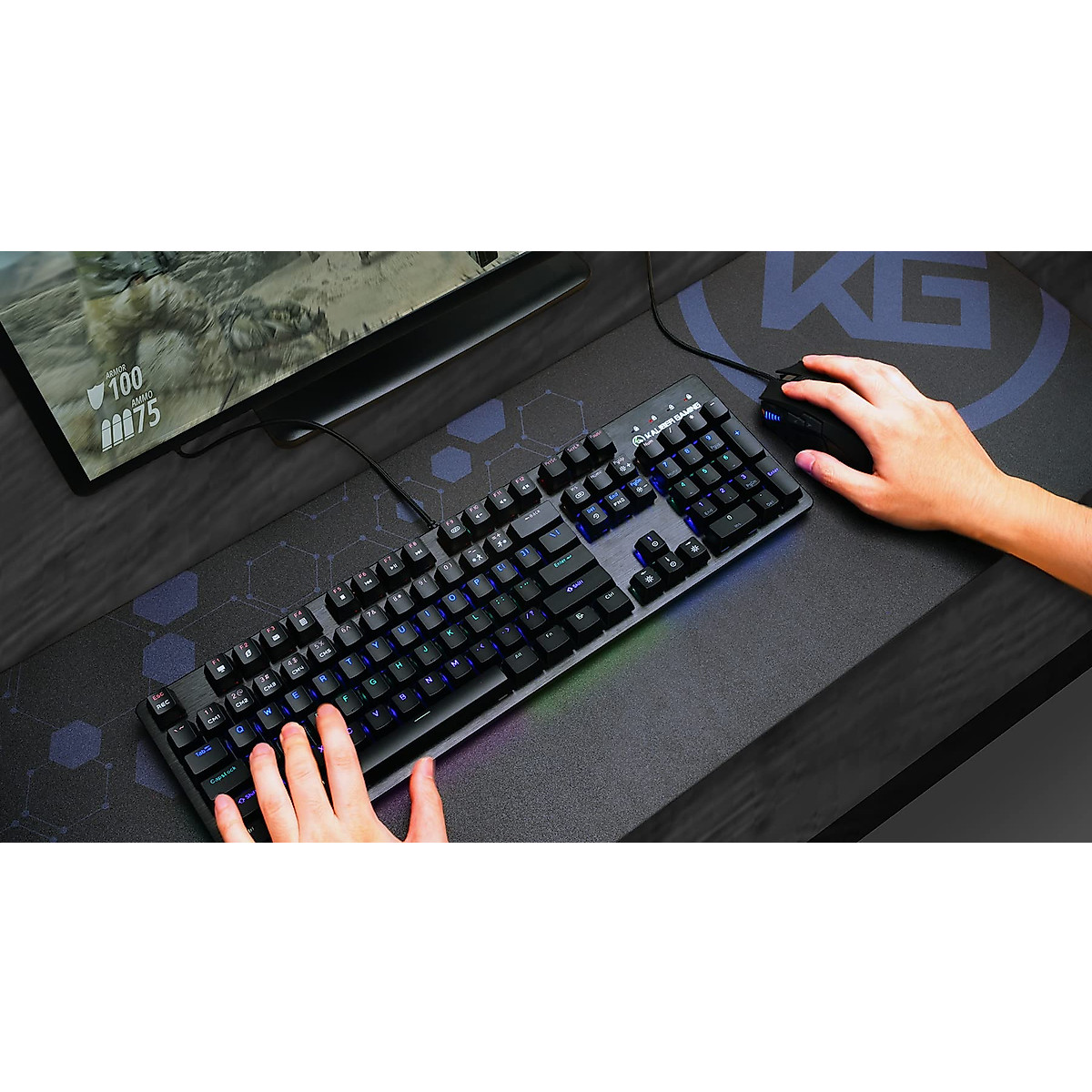 IOGEAR Kaliber Gaming HVER Stealth Gaming Keyboard (GKB740)
