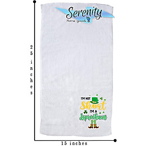 St Patricks Day Kitchen Dish Tea Towel Decoration | Decorative Bathroom Hand Decor | Holiday Shamrock Gnomes Bath Towels | Spring Winter Green Home Decor | Saint Patrick's Day Paddy's Day Paddys