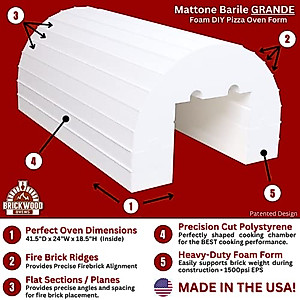 Brick Pizza Oven • Wood Fired Pizza Oven - Build a LARGE brick oven in your backyard with the foam Mattone Barile Grande DIY brick oven form and locally sourced masonry materials.