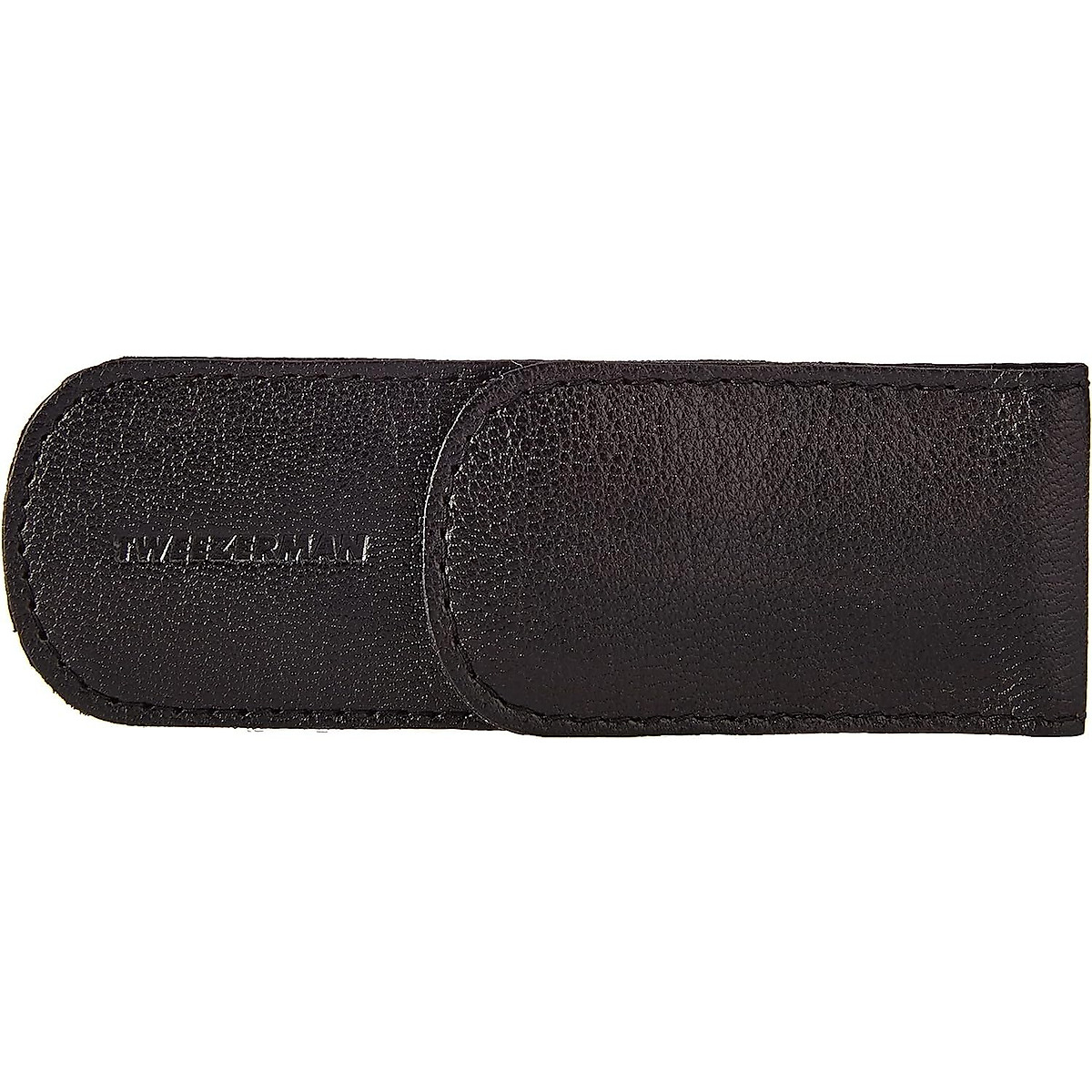 Tweezerman Petite Tweeze Set with Travel Case - Point and Slant Tweezers, Tweezers for Travel (Black Case)