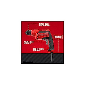 CRAFTSMAN Drill/Driver, 3/8 inch, 7 Amp, Corded (CMED731)