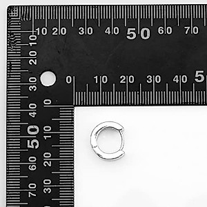 Gold Silver Mother of Pearl Huggie Earrings (Gold)