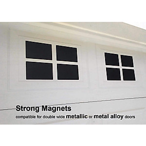 Eapele Magnetic Garage Door Windows Hardware Faux Windows Decoration Kit for Two Car Metallic Garage (32pcs)