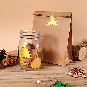 AIEX 150pcs Christmas Envelope Seal Stickers, Decorative Envelope Seals Christmas Tree Gold Foil Stickers for Envelopes Invitation Cards Wedding Party Decorations