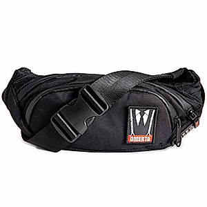Dime Bags Omerta Outfit | Carbon Filter Fanny Pack | Carbon-Lined Waist Bag with Combination Lock (Black)