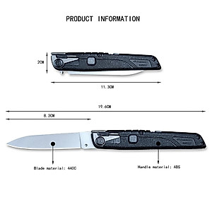 7.7" Assisted Open Folding Pocket Knife,Button Lock EDC Utility Knife for Camping, Hunting, Hiking, Fishing, Indoor and Outdoor Activities Gifts