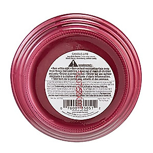 CANDLE-LITE Scented Juicy Black Cherries Fragrance, One 18 oz. Single-Wick Aromatherapy Candle with 110 Hours of Burn Time, Dark Red Color