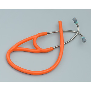Replacement Tube (dual lumen binaurals) fits ALL leading brand single-head Cardiology Stethoscopes T72 ORANGE