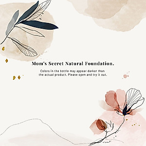 Mom's Secret 100% Natural Foundation, Organic, Vegan, Aloe Based, Natural Sun Protection, Gluten Free, Cruelty Free, Made in the USA, 1FL Oz. (Nude)