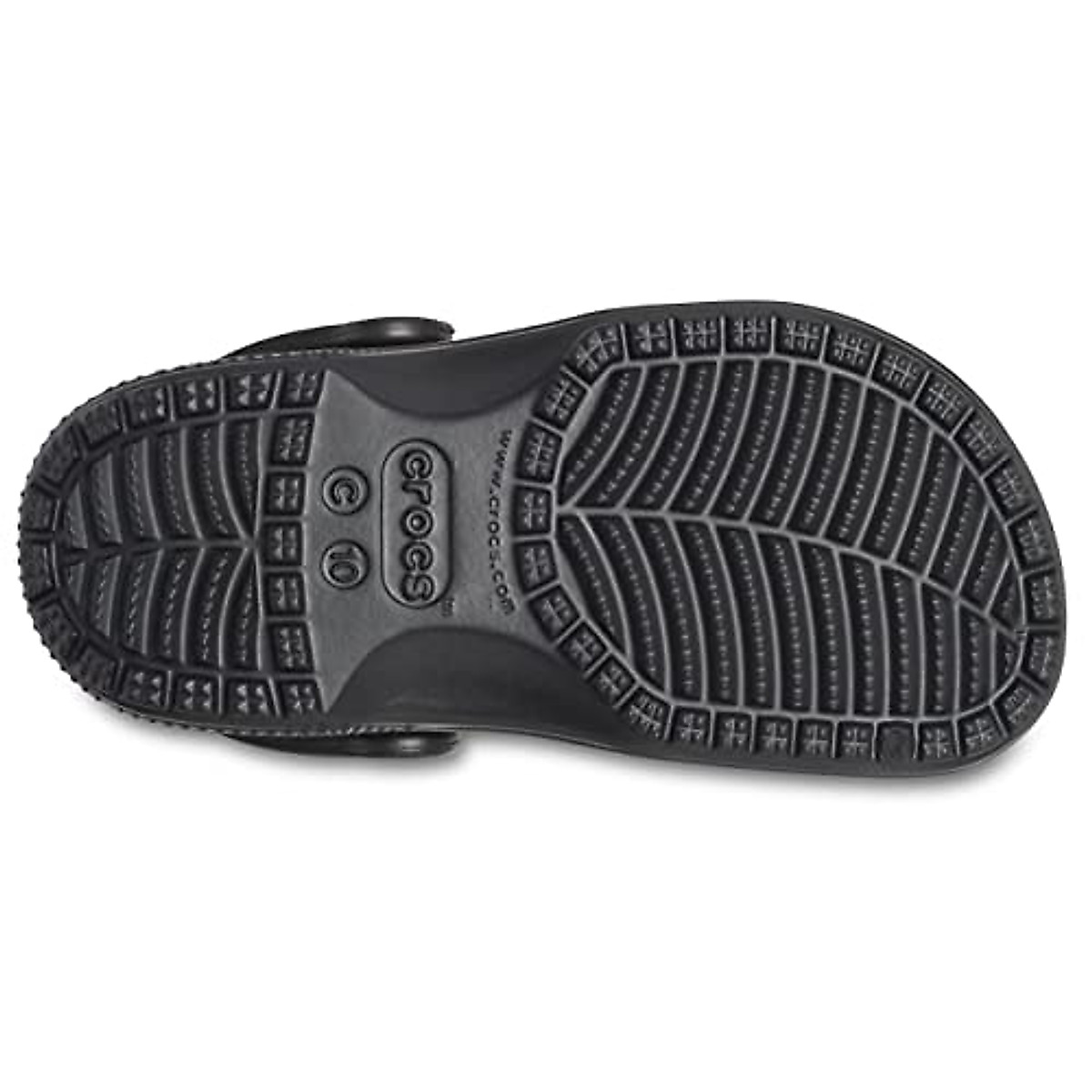 Crocs Unisex-Child Classic Clogs, Black, 4 Big Kid