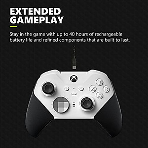 Xbox Elite Series 2 Core Wireless Controller – White – Xbox Series X|S, Xbox One, and Windows Devices