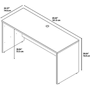 Bush Business Furniture Series C Office Desk, 60W x 24D, Mocha Cherry
