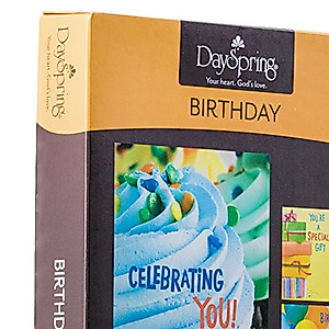 DaySpring - Inspirational Boxed Cards - Birthday - Cupcakes - 62991,Multi Color
