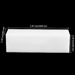 MUKCHAP Nylon Tapping Block, 2.4"x2.4"x7.9" Nylon Blocks Plastic Rectangular Solid Bar for Engineering, DIY Projects, Home Improvement, White
