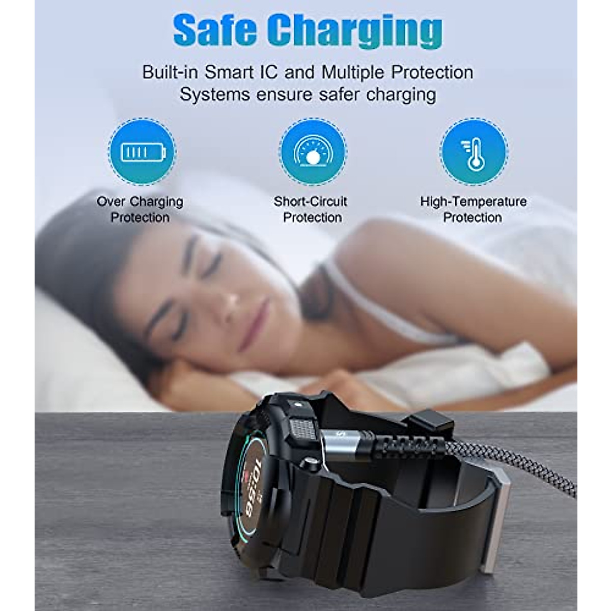 Garmin Watch Charger Cable [2-Pack,4ft] Compatible with Garmin Fenix 5 5S 5X 6 6S 6X Plus Pro 7 7S 7X, Forerunner 945 45 45S 245 Music,Approach S10 S40 S60 G12 S12 S42,Vívoactive 3 4 4S,Venu 2 2S Plus