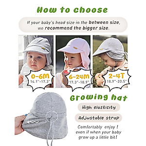 FURTALK Baby Sun Hat UPF 50+ UV Ray Sun Protection Cotton Toddler Hats for Boys Girls