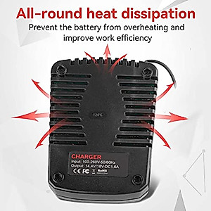 2Pack BAT609 6000mAh 18V Battery and Charger Kit Replacement for Bosch 18 Volt Battery Li-ion Compatible with Bosch 18v Battery & Charger Combo Starter Kit BAT609G BAT610G BAT611 BAT612 BAT618 BAT618G