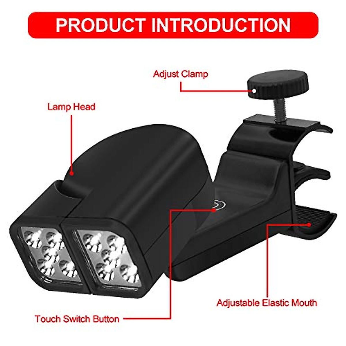 Barbecue Grill Light,Touch Switch With 10 super bright LED lights, which can be rotated at multiple angles,Waterproof & Heat Resistant for Gas/Charcoal/Electric Grill Working/Reading/Camping/BBQ Pit