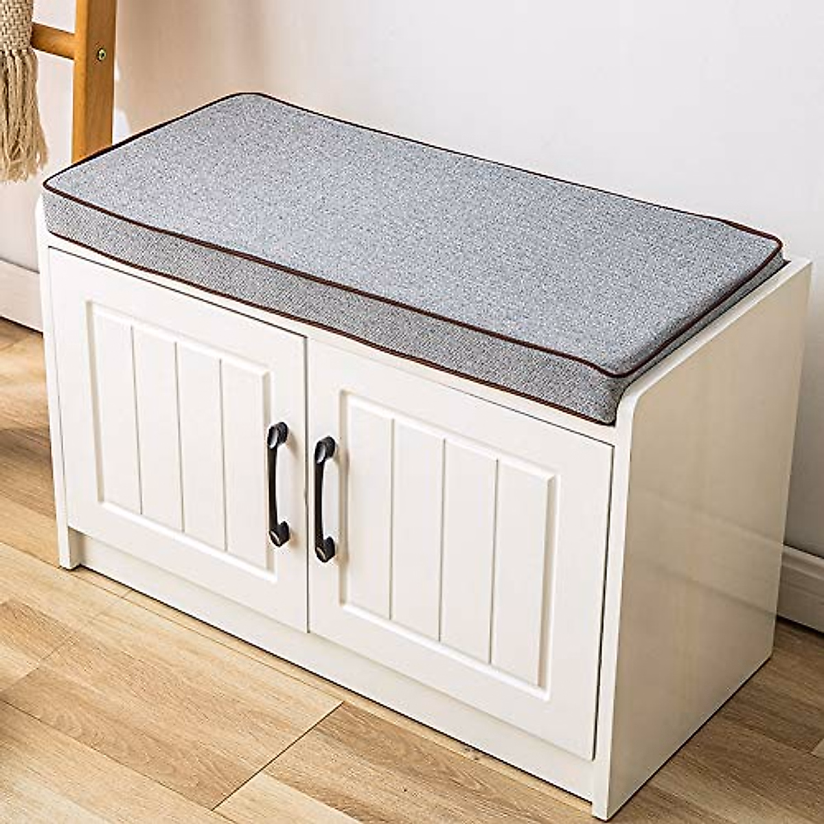 WanJing Patio Bench/Settee Cushion,Non-Slip Garden Furniture Swing Pad Washable Loveseat Pad for Indoor Outdoor Bench Porch Swing/Dining Seat/Storage Settee/Chaise Lounger, Gray, 40x16 inch