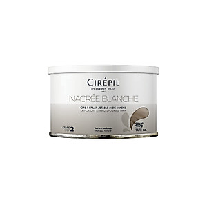 Cirepil - Nacrée Blanche - 400g / 14.11 oz Wax Tin - Unscented - Onctuous Texture - Perfect for Large Areas - Very Efficient, Ultra-Thin Application, All Hair Types - Strips Needed