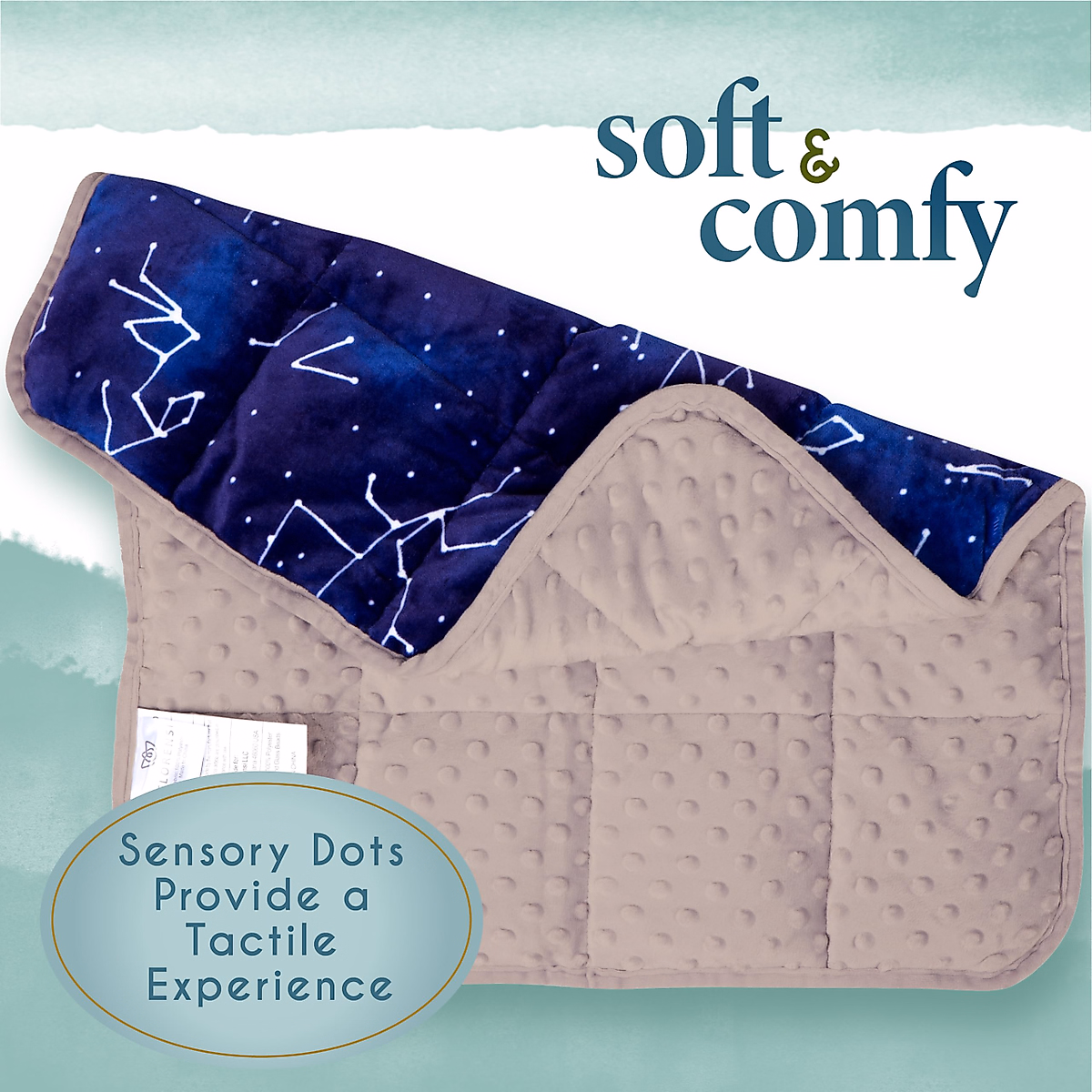 Florensi Weighted Lap Pad for Kids, 5 lbs 20" x 23 - Weighted Blanket for Kids, Teenager, Boys, Girls - Soft, Warm, Comfortable - Sensory Weighted Lap Blanket Kid - Weighted Lap Blanket for Kids