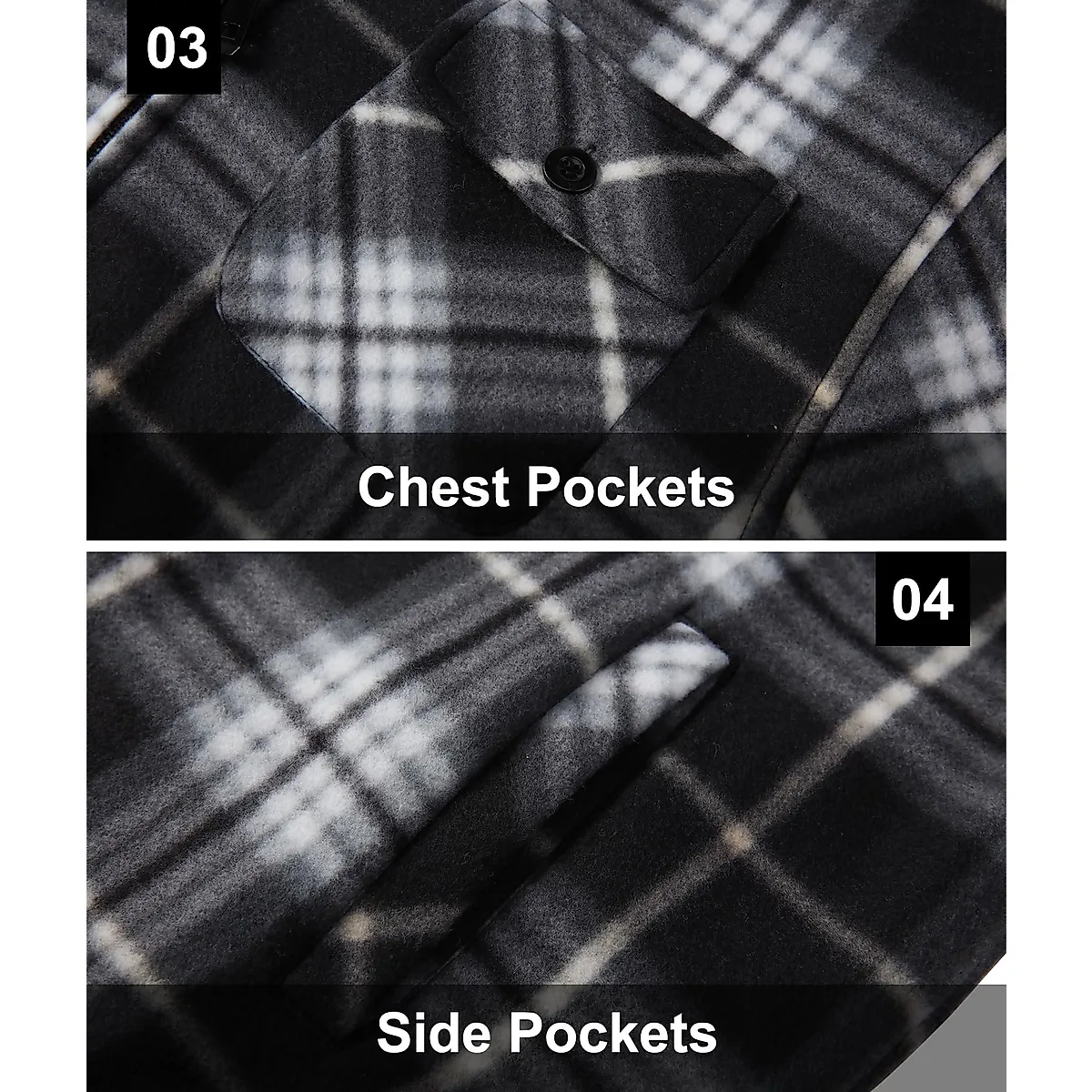 GEEK LIGHTING Men's Flannel Shirts Jacket Sherpa Lined Fleece Plaid Hoodie Long Sleeve Winter Warm Coat