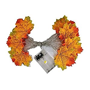 Outdoor String Lights,1.5m-10 Light Maple Leaf Decorations String Lights,for Indoor Outdoor Garden Home Party Halloween