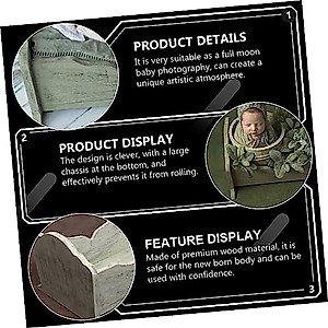 TOYANDONA 1pc Cot Photo Props Newborn Props Wood Crib Wooden Crib Baby Bed Photo Prop Infant Sleepers Newborn Photo Wood Cot Baby Photography Crib Wood Crib Prop Crib Photography Prop Baby