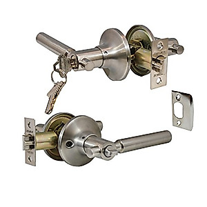 Constructor Rondo Entry Lever Handle Door Lockset Satin Nickel