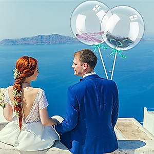 30 Pcs Clear Balloons, Pre Stretched 8 24 36 Inch Bobo Balloons Large Clear Balloons for Stuffing Transparent Latex Balloons Kids' Party Balloons for Easter, Wedding,birthday Party Decorations