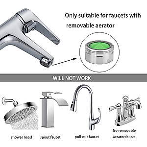 Carvedexquisitely Faucet Adapter Kit, Brass Kitchen Sink Aerator Adapter,Male/Female Sink Faucet Adapter to Connect Garden Hose, Water Filter, Standard Hose via Diverter (7 Pieces)