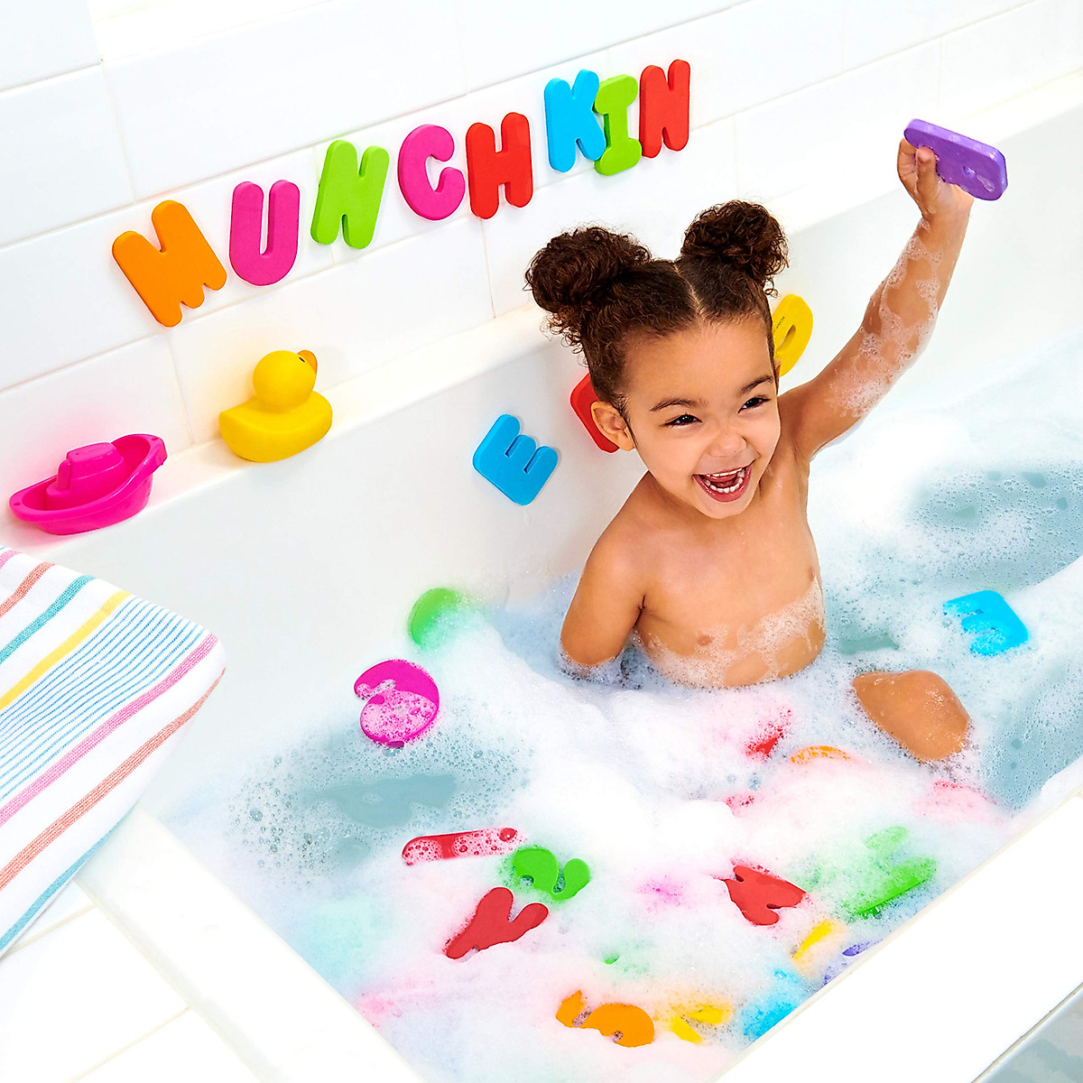 Munchkin® Bath Toy Scoop with 36pc Bath Letters and Numbers Bath Toy