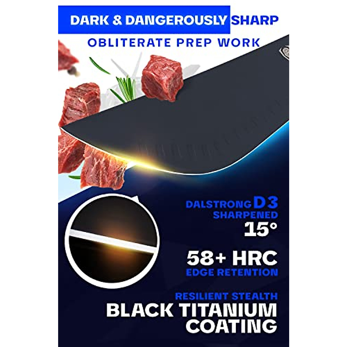 Dalstrong Bull-Nose Butcher Knife - 10 inch - Shadow Black Series - Black Titanium Nitride Coated - High Carbon 7CR17MOV-X Vacuum Treated Steel - Breaking Kitchen Knife - Sheath - NSF Certified