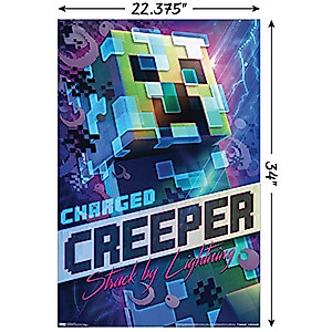Trends International Minecraft - Struck Wall Poster, 22.375" x 34", Unframed Version