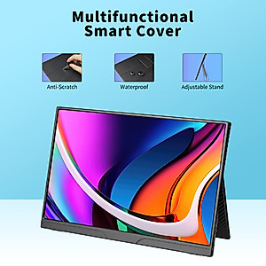 YGG 2K Portable Monitor, 13.3" Portable Laptop Monitor, 100% sRGB IPS FHD Eye Care 2560x 1600 External Monitor, USB C Mini HDMI External Display, Travel Monitor with Smart Case for Laptop MacBook PC